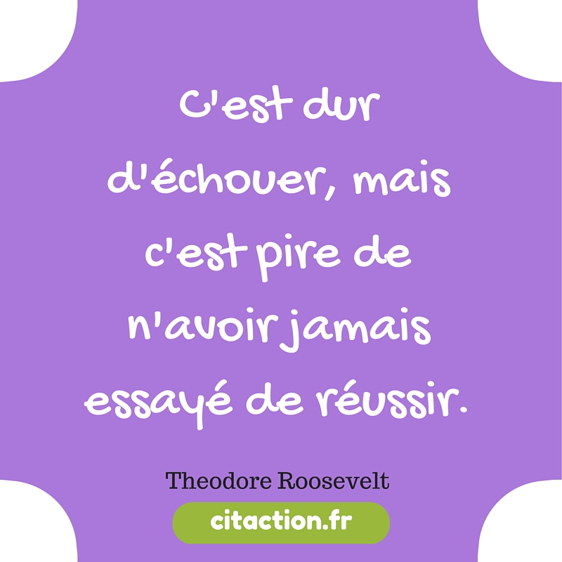 C'est dur d'échouer...
