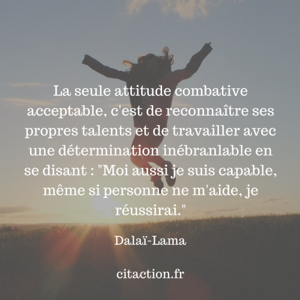 La seule attitude combative acceptable, c'est de reconnaître ses ...