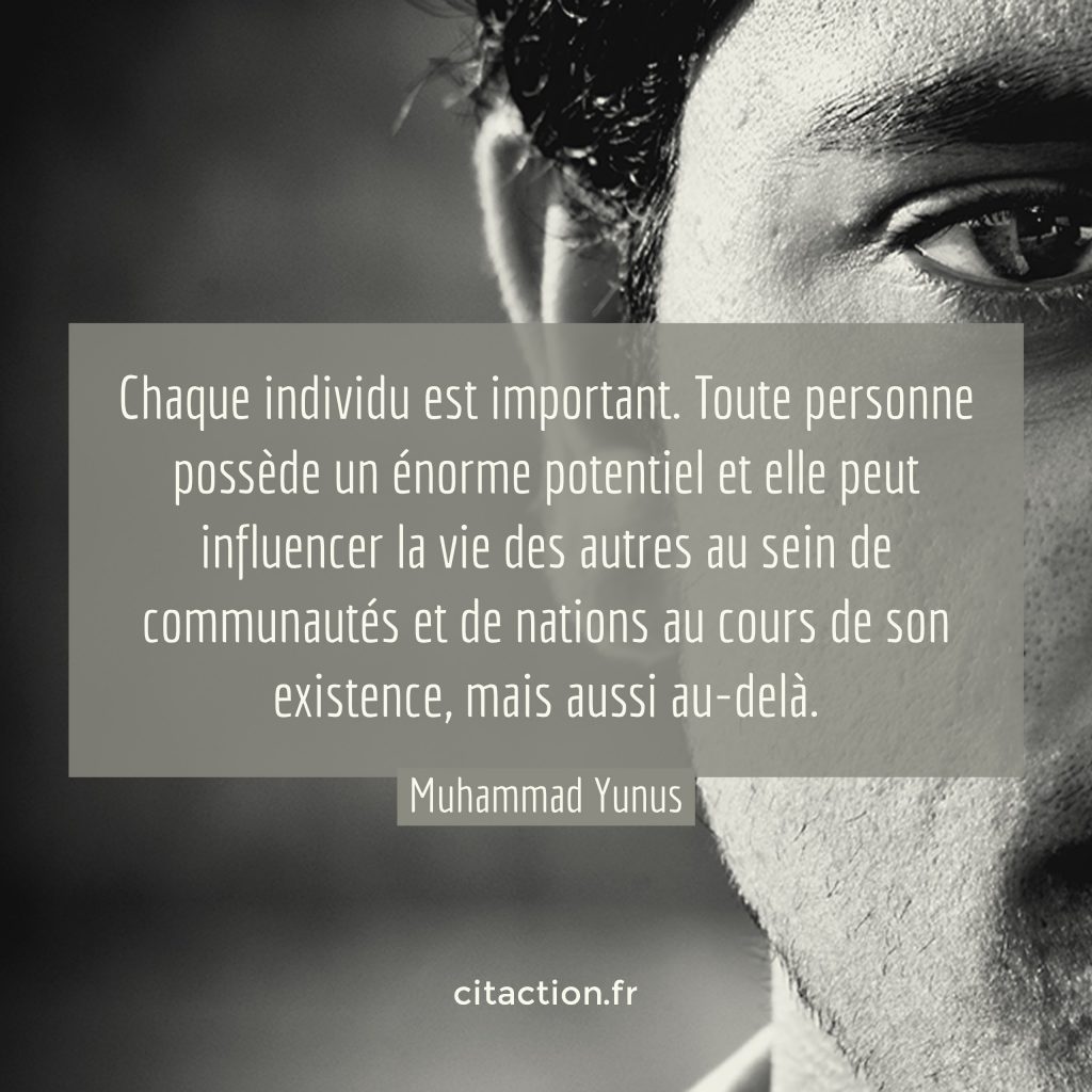 Chaque individu est important