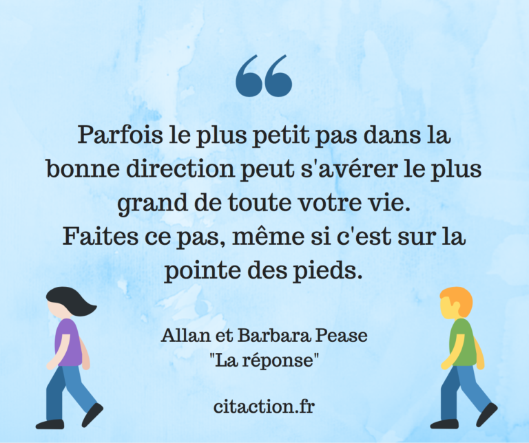 Le plus petit pas dans la bonne direction